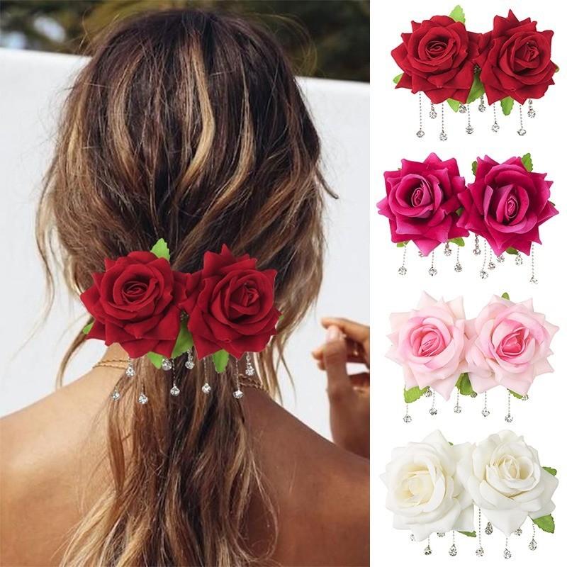 Jepit rambut rumbai bunga simulasi wanita, klip musim bunga, - TikTok ...