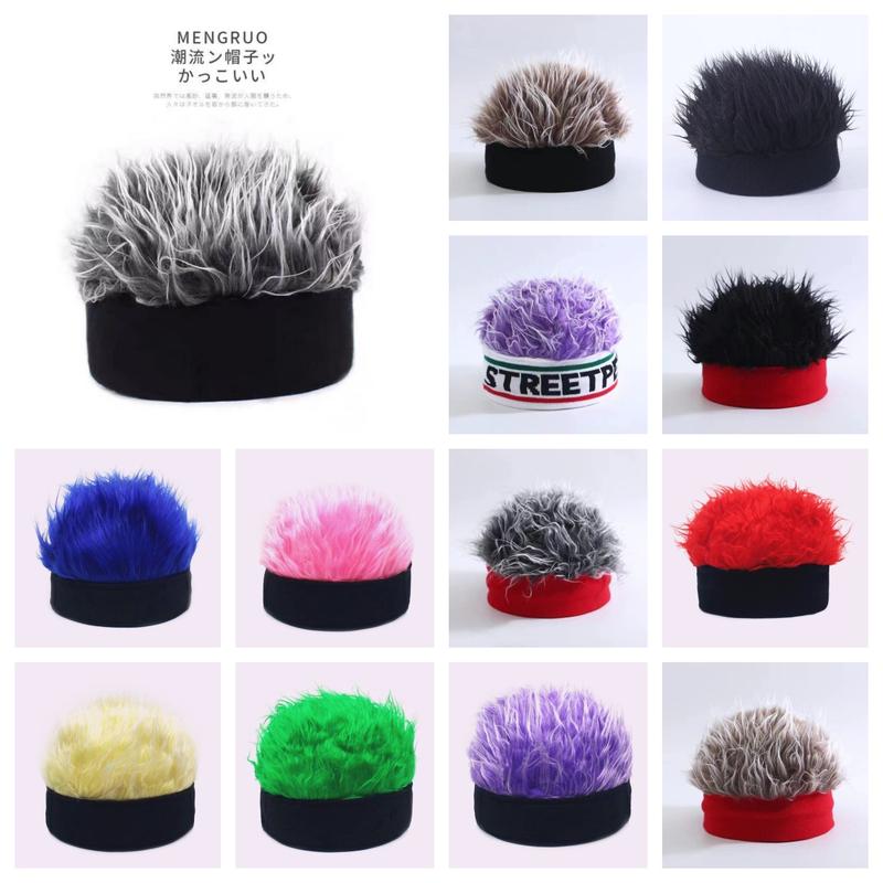 Topi Rambut Palsu Hip Hop, Fesyen Baharu, Gaya Korea, Topi Tuan ...
