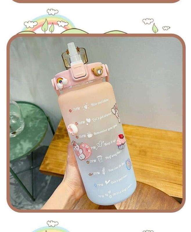 BÌNH NƯỚC CHIA VẠCH KÈM STICKER - TikTok Shop Vietnam