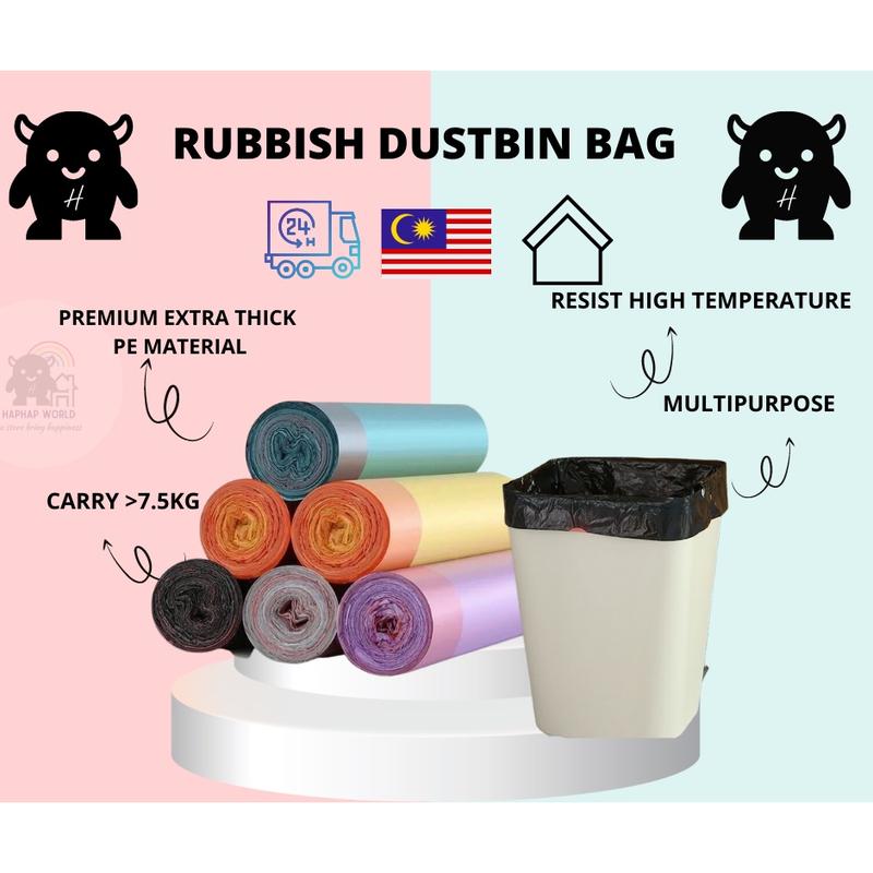 Thick Rubbish Bin Bag Dustbin Bag Garbage Bag Bag Sampah Supplies ...