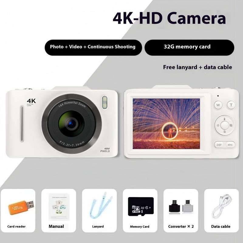 Kamera CCD Digital, 4K HD, Sesuai untuk Pelajar, Parti dan Perjalanan ...