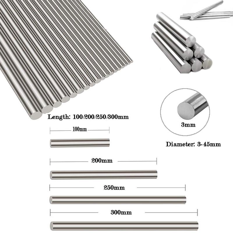1Pcs Titanium Rods Diameter 3-45mm length 100/200/250/300mm Cylinder ...