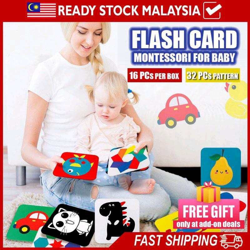Montessori Baby Flash Card Baby Visual Stimulus Cards 0-36 Months ...