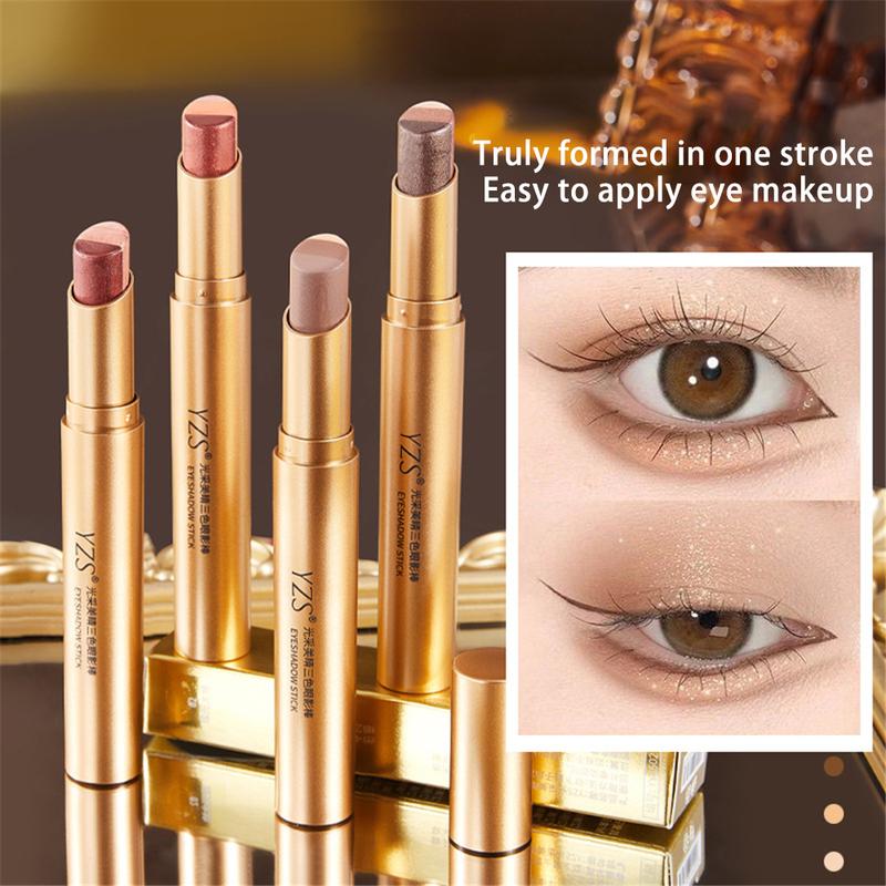 YZS Three-color Eyeshadow Stick Pearlescent Eye Shadow Penci - TikTok ...