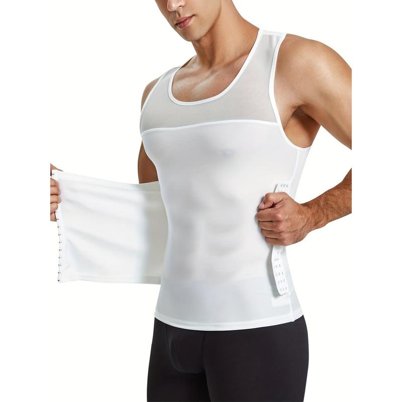 Men's High-Compression Tank Vest for Back Support and Body Shaping ...