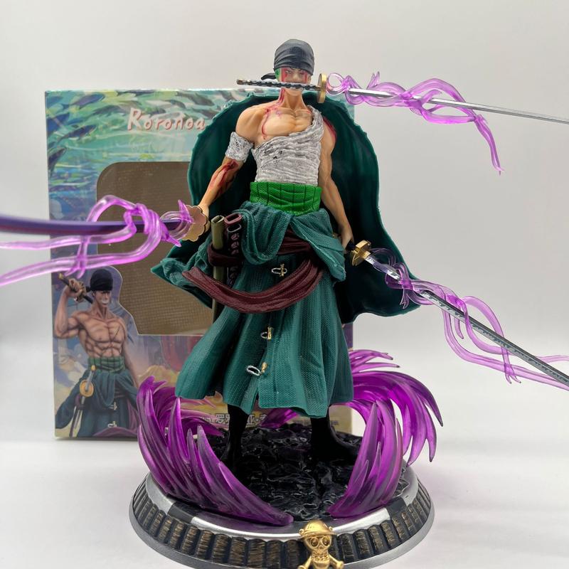 Patung Anime One Piece, Tokoh Kecil Zoro GK, Gaya Tiga Pedang, - TikTok ...