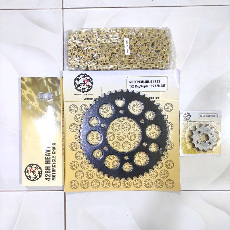 AR Sprocket Chain Set 14-48 or 15-48 Black Steel Yamaha Sniper - TikTok ...