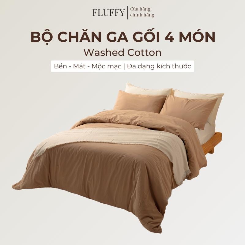 FLUFFY Set 4 món chăn ga gối 1m2x2m/1m4x2m/1m6x2m/1m8x2m/2mx2m/2m2x2m ...