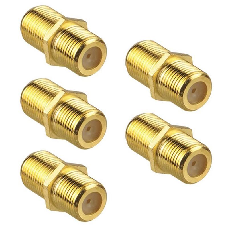 5Pcs Coaxial Cable Connector, RG6 F-Type Gold Plated Adapter - TikTok ...
