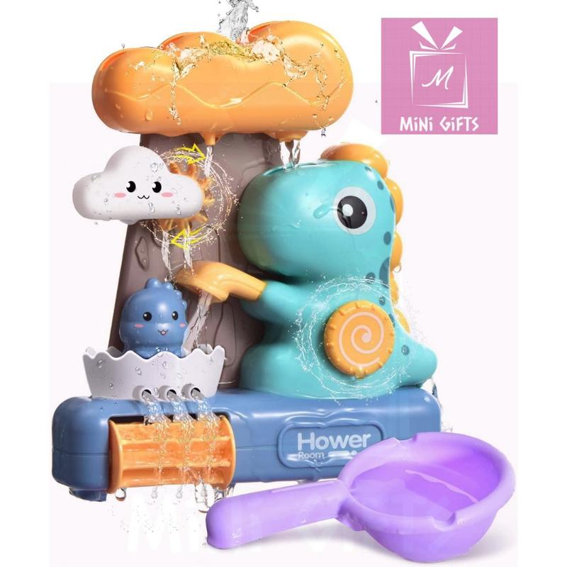 【Mini Gifts】Dinosaur Bathtub Toys Waterfall Sensory Toy with Wall ...
