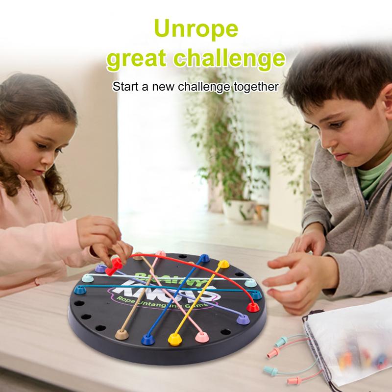 1/2 Sets Kids Rope Untangling Game Rope Knot Board Game Logi - TikTok ...