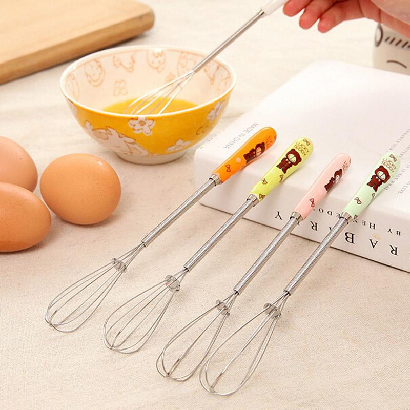 [JJJ]Chic New Handle Whisk Stainless Steel Kitchen Mixer Spherical ...