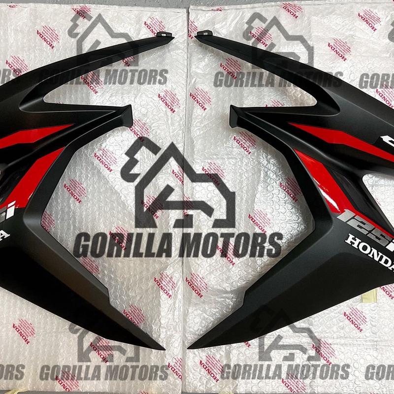 Front Side Fairings Matte Black/Red Honda Click V2 125 - TikTok Shop ...