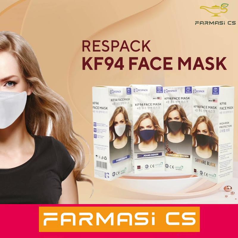 RESPACK KF94 Face Mask Adult 20 Pieces (1 box ) [3D, Ear loop, - TikTok ...