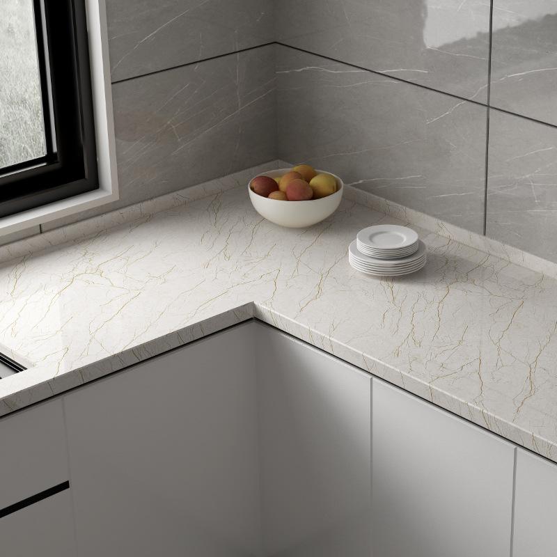 Self-Adhesive 10 M Marble Stickers Waterproof Oil Draining Wallpaper ...