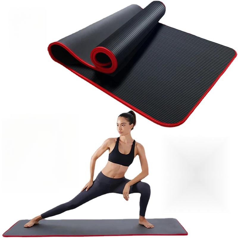 185 * 60 * 1cm NBR Yoga Mat for Men's Fitness and Exercise Beginner ...