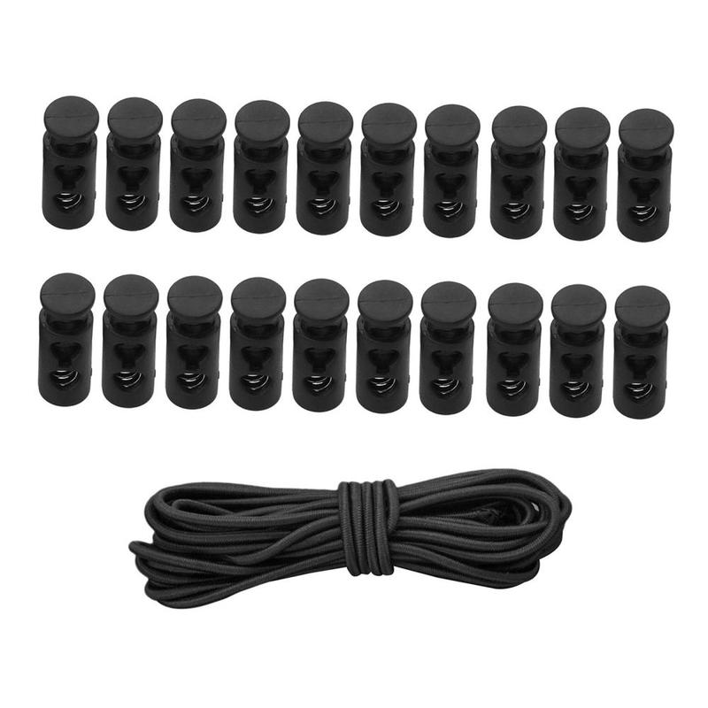 20 PCS Cord Locks Spring Toggle Stopper + 3.28 Yards Length 2.5mm ...