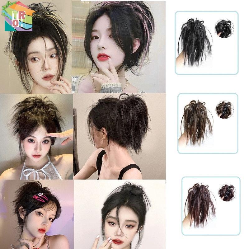 Trendy Women Wigs Punk Invisible Natural Fluffy Curling Hair - TikTok ...