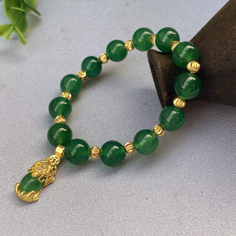 Gelang Tangan Pixiu, Jasper Hijau - ZB-PX Bracelets - TikTok Shop Malaysia