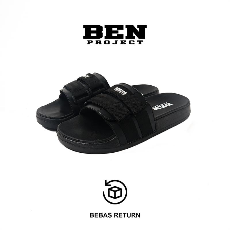 BEN PROJECT - Casper - Sandal Slide Pria Slip On Hitam - Shop | Tokopedia