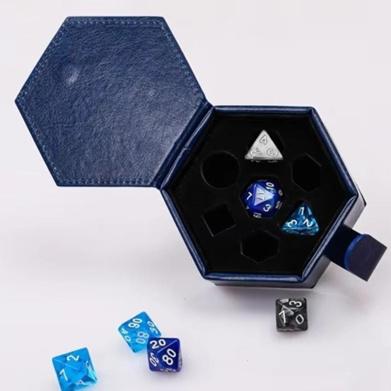 ccpian Portable PU Leather Dice Storage Bag Hexagon Protective - TikTok ...
