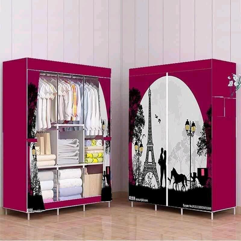 3D Design Big Size Wardrobe Cabinet Zipper Clothes Storage ...
