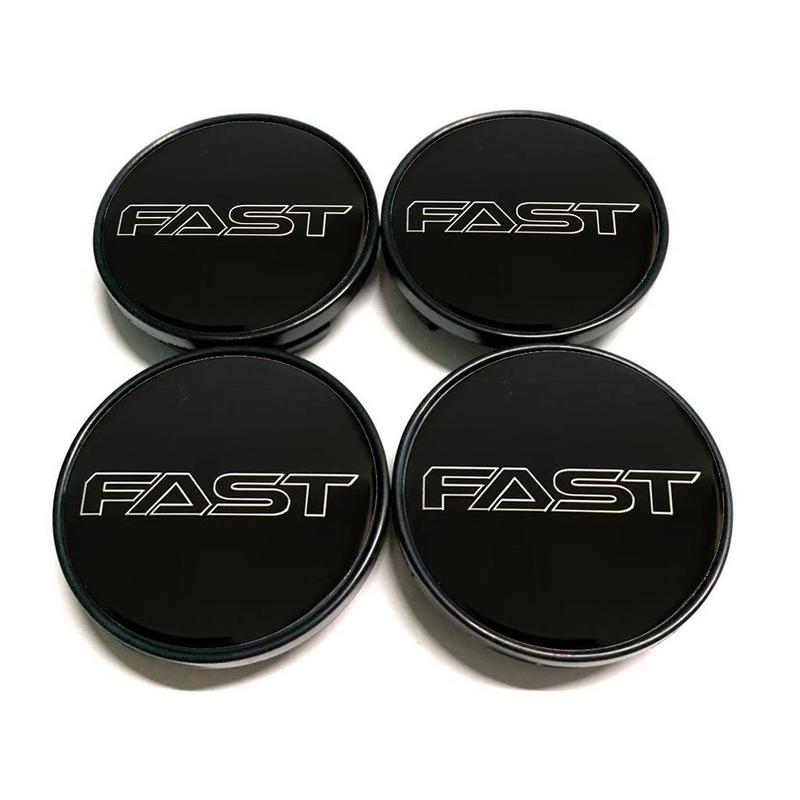 Cars 4pcs 58mm FAST LOGO Refitting wheel hub caps 58mm OD & 54mm ...