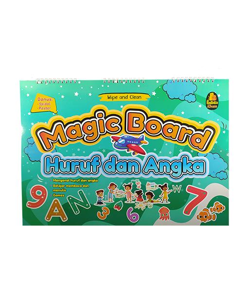 Papan Tulis Edukatif, Magic Board: Huruf Dan Angka - Wipe & Clean ...