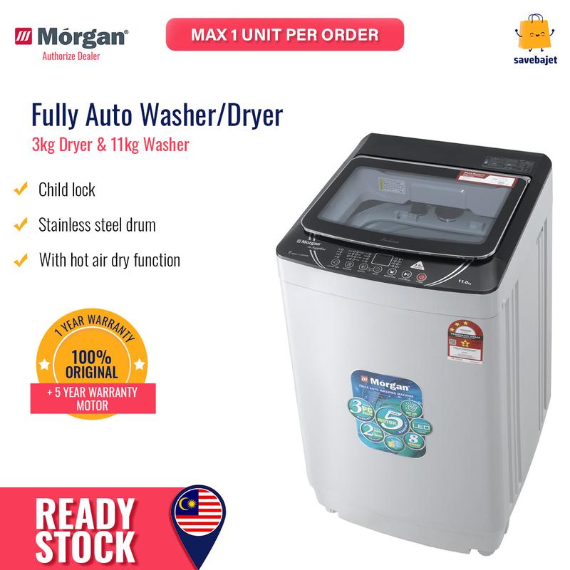 Morgan Fully Auto Washing Machine / Dryer (11 kg/3Kg) mesin basuh ...