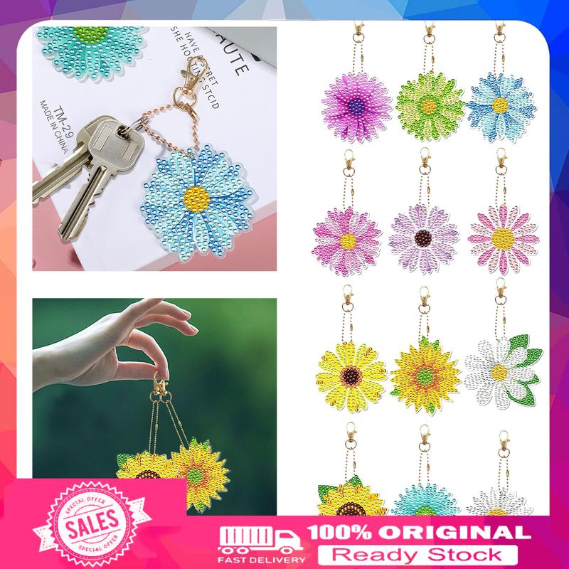 OVE 12 Pcs Diamond Painting Keychain Kit 5D DIY Double Sided - TikTok ...