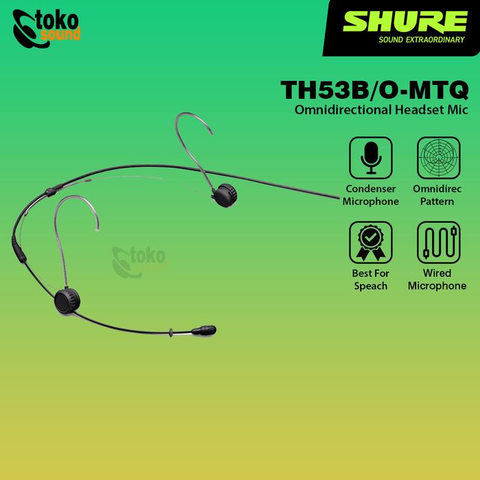 Jual Shure TwinPlex TH53 - MTQG Omnidirectional Headset Microphone ...