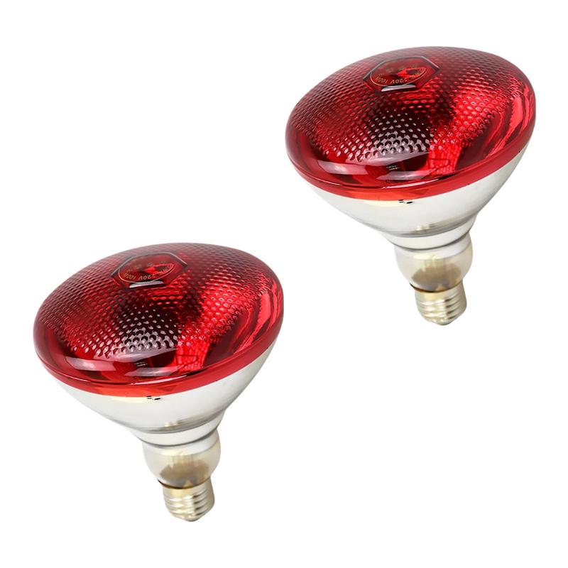 2pcs 250W 200W Heat Lamp Red Light for Piglets Chickens and Bathroom ...