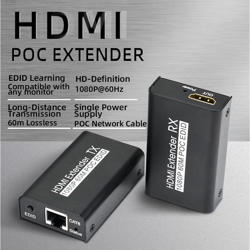 60M HDMI Extender Over IP Network Extender Cat5e Cat 6 Ethernet - TikTok Shop Singapore