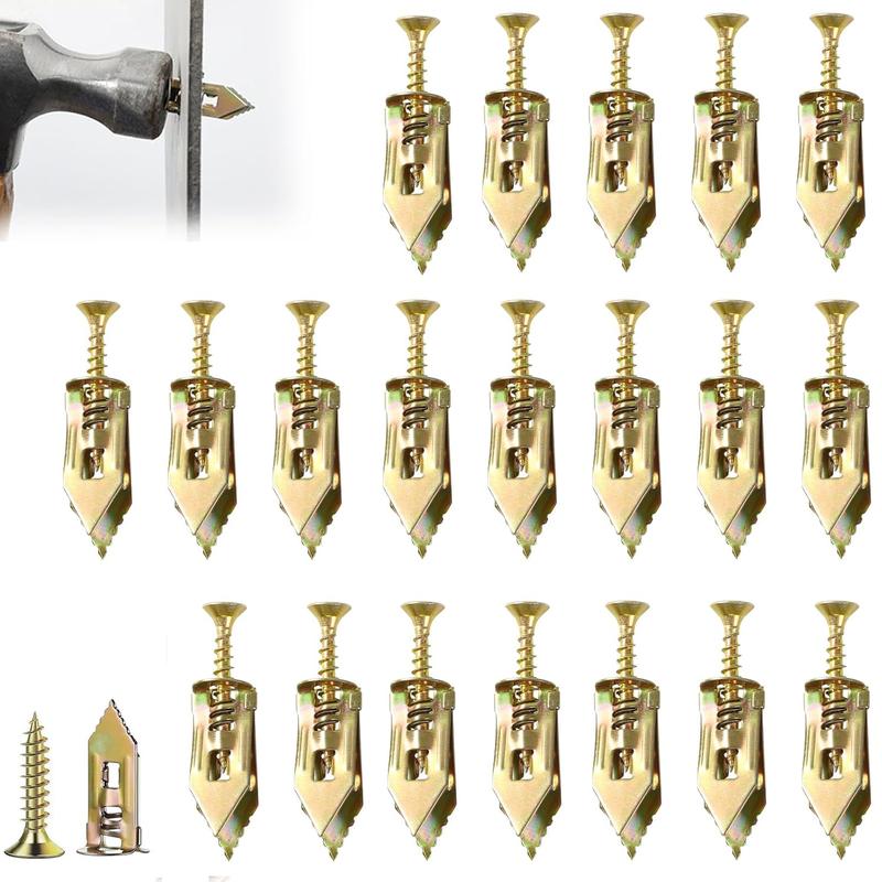 40Pcs Drywall Self-Drilling Anchors with Screws Kit, Expansion - TikTok ...