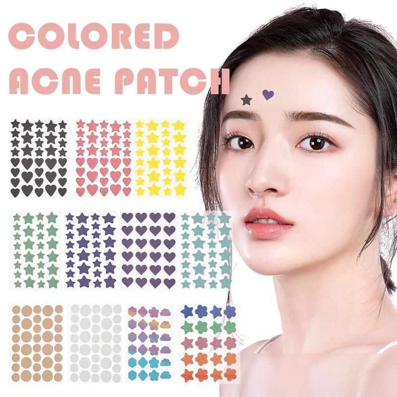 Colored Pimple Patches Love Heart Star Acne Patches Acne Dot - TikTok ...