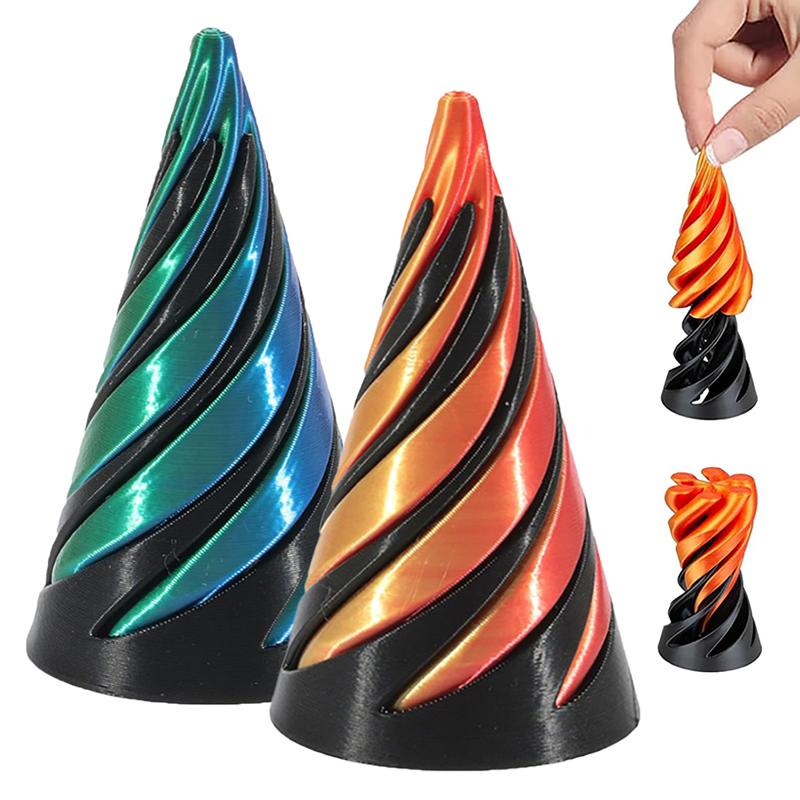 3D Printed Spiral Cone Fidget Toy Mesmerizing Spin and Sensory - TikTok ...