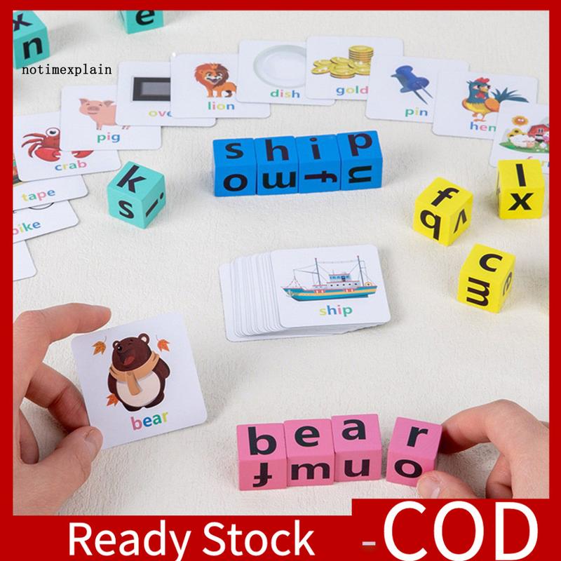NTA Educational Spelling Toy Word Spelling Game Wooden Cvc Phonics ...
