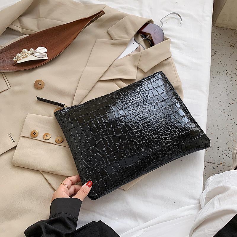 New women's bag envelope bag clutch bag Alligator print clutch - TikTok ...