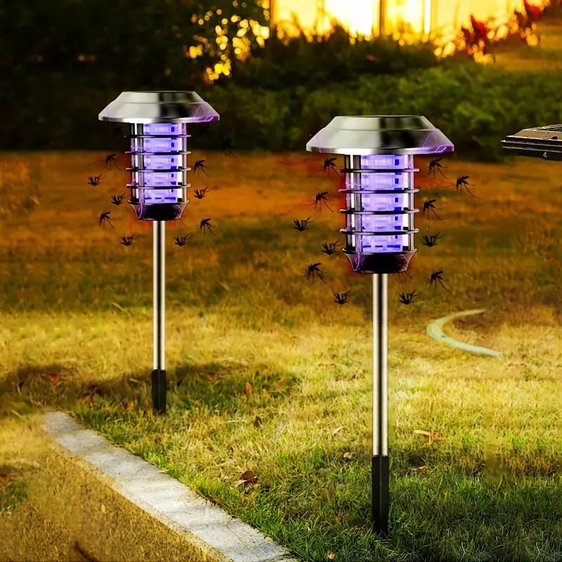 Solar Powered Mosquito Killer Light, 2 Counts Solar Mosquito Zapper ...