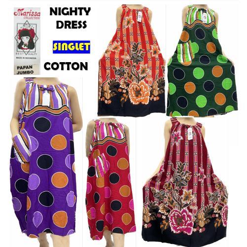 NIGHTY SINGLET Tidur Batik /Gaun Nighty Dress Batik Perempua - TikTok ...