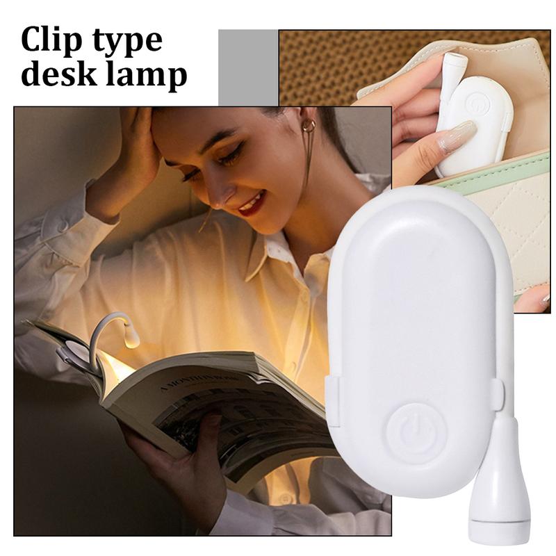 Rechargeable Book Light Mini Led Reading Light Clip 3-level Warm ...