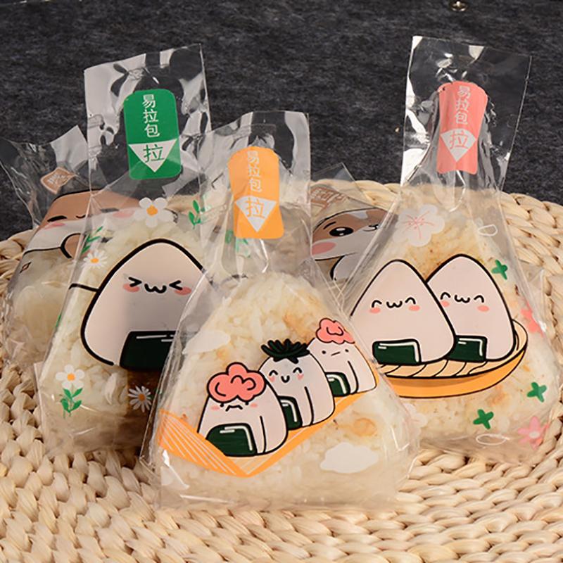 50pcs Japenese Triangle Rice Ball Disposable Packaging Bag Sushi ...
