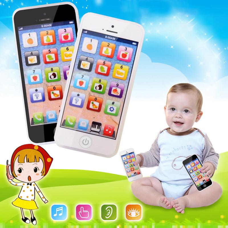 1 Set Cell Phone Toy with Lights Clear Sound Effect Plastic Baby ...