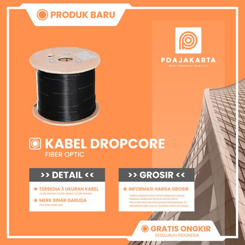 Kabel Dropcore Fiber Optic 4 Core 3 seling 1000 Meter Best Quality ...