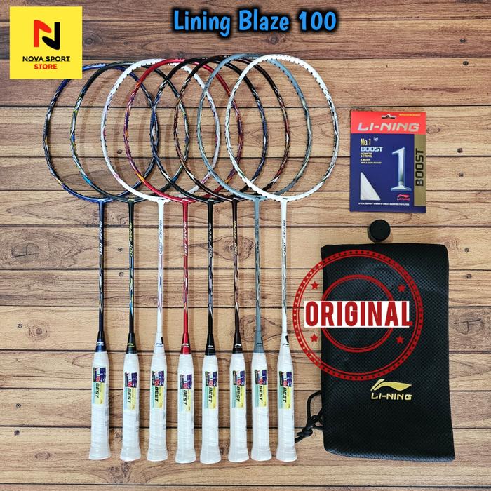 Jual Raket Badminton Lining Blaze 100 - Gunmetal black, Pkt 2 lgkp (4U ...