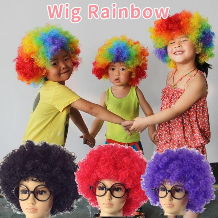Promo Vinnatsu Rambut Palsu Kribo Wig Kribo Keriting Wig Badut Wig ...
