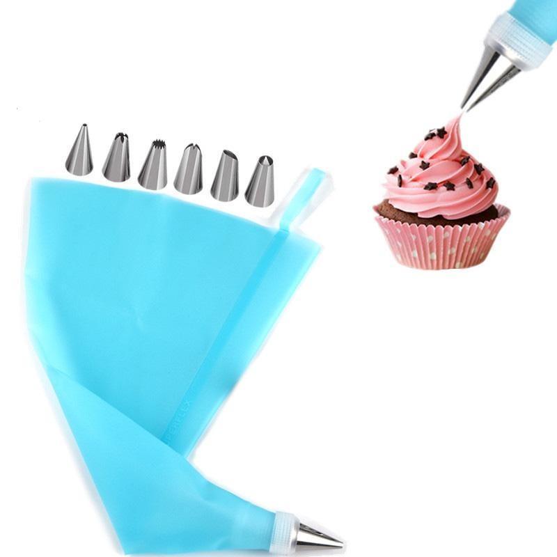 8 PCS / Set of Silicone Kitchen Icing Tube Cream Pastry Bag - TikTok ...