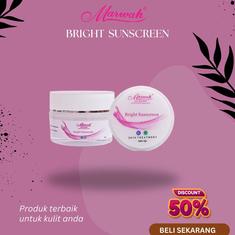 Marwah Bright Sunscreen 10gr Daycream Facial Wajah Hitam Mencerahkan ...