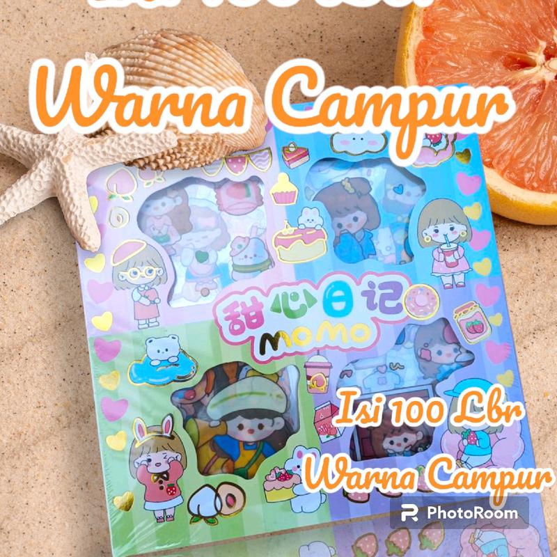 100 Lembar Sticker Momo Waterproff Sticker Tumbler Motif Kartun - Shop ...