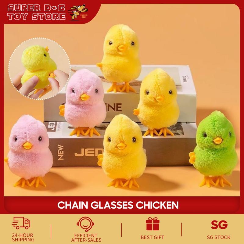 Local ShipPlush Jumping Chicken Toys Mini Chicken Jumping Clockwork ...